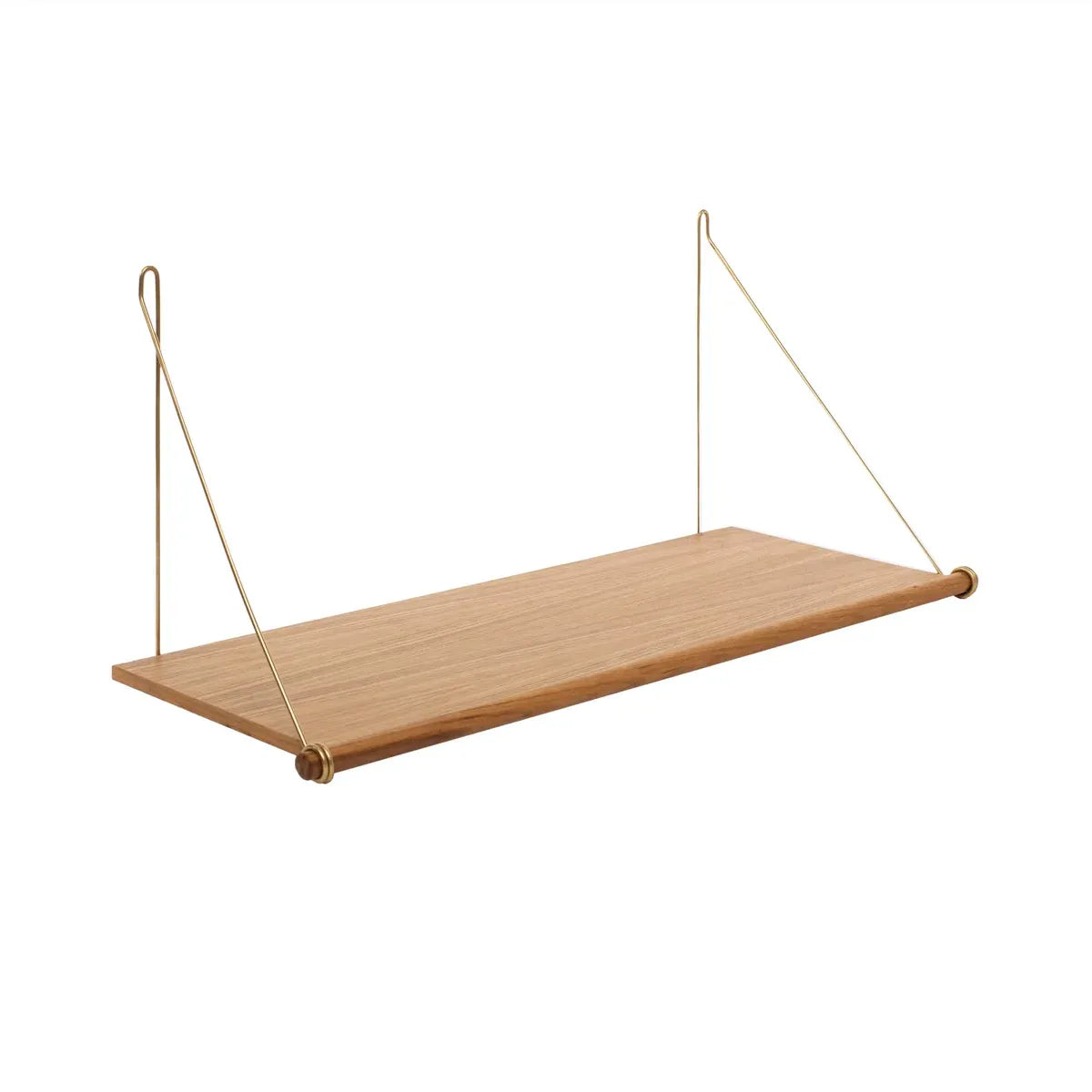 Wedowood Loop Shelf - Oak | Brass | Reevela